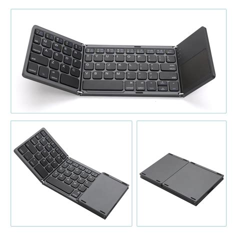 Jual Foldable Wireless Bluetooth Keyboard 3 Layers With Touchpad Keyboard Lipat B033 Shopee