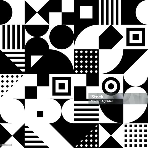 단색 정사각형 삼각형 사각형 원 벡터 완벽 한 패턴입니다 간단한 기하학적 모양 섬유 페인트입니다 반복적인 배경입니다 직물 견본