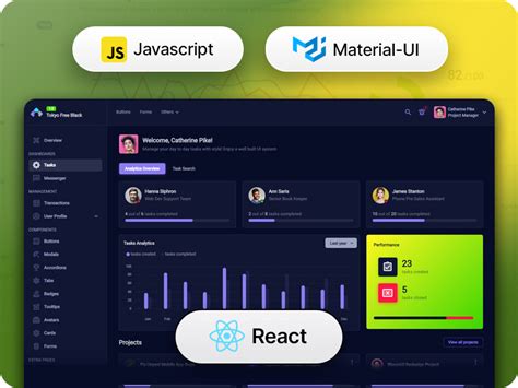 Tokyo Free Black React Javascript Admin Dashboard Codesandbox