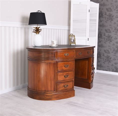 Schreibtisch Mahagoni Computertisch Massivholz Desk Bürotisch Chefschreibtisch Palazzo Int Ltd