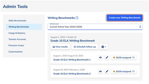 How To Create A Writing Benchmark Noredink Help Center