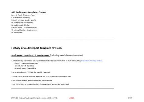 Audit Report Template 2 20180409 Including Multi Site