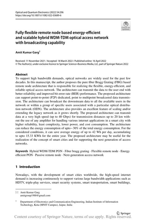 Fully Flexible Remote Node Based Energy Efficient And Scalable Hybrid Wdm Tdm Optical Access