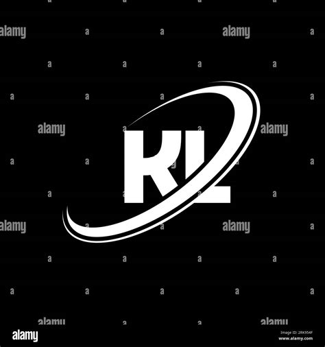 KL K L letter logo design. Initial letter KL linked circle uppercase ...