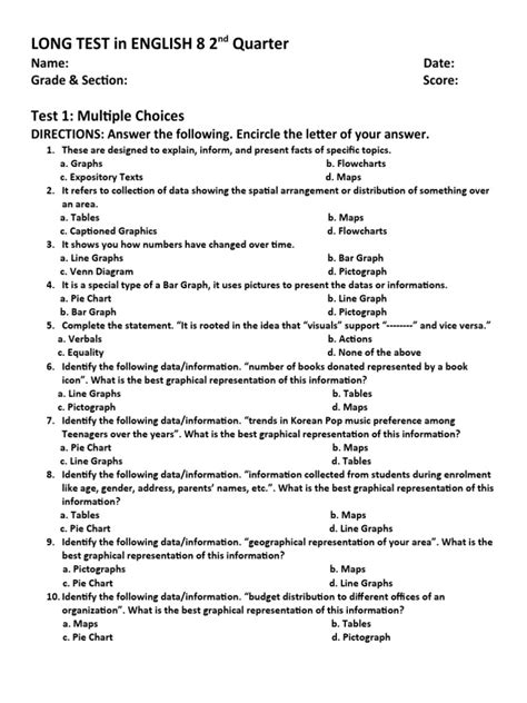 Long Test Pdf