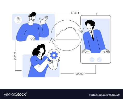 Unified Communication Abstract Concept Royalty Free Vector