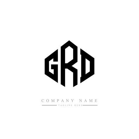 Grd Letter Logo Design With Polygon Shape Grd Polygon And Cube Shape