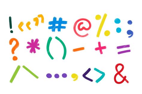 Premium Vector Elements For Infographics Symbols And Punctuation Marks Drawn With A Brush