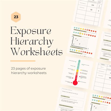 Exposure Hierarchy Worksheets Anxiety And Ocd Therapy Digital Download