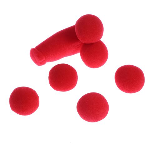 5 Pcs Small Sponge With 4 Red Sponge Balls Funny Stage Prop Tricks Toys Red