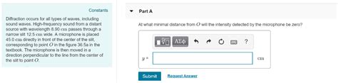 Solved Constants Part A Diffraction Occurs For All Types Of