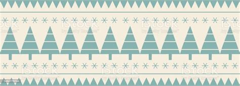 크리스마스와 새해 매끄러운 패턴 스칸디나비아 눈송이와 겨울 모자 스웨터 점퍼 종이 또는 기타 디자인을위한 크리스마스 트리가있는 파란색과 흰색의 페어 아일 플랫 니트 패턴