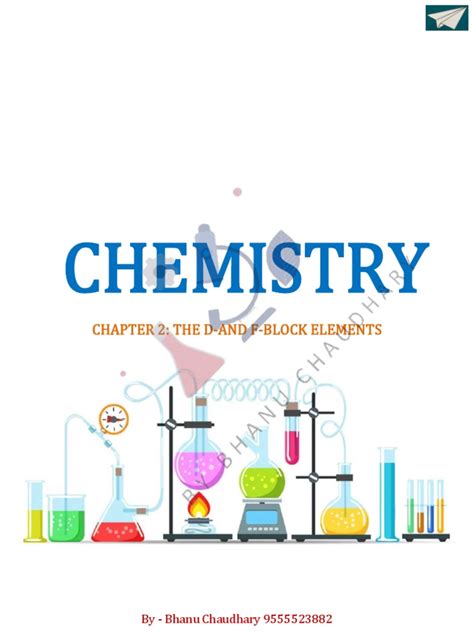 The D And F Block Elements Pdf Transition Metals Lanthanide