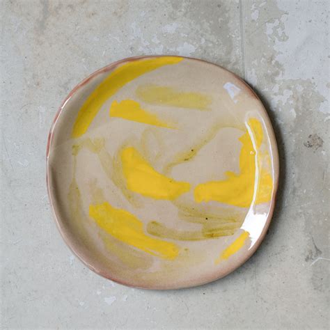 Plate A2309 In Red Earthenware D 19cm Multicolor By Héloise Bariol