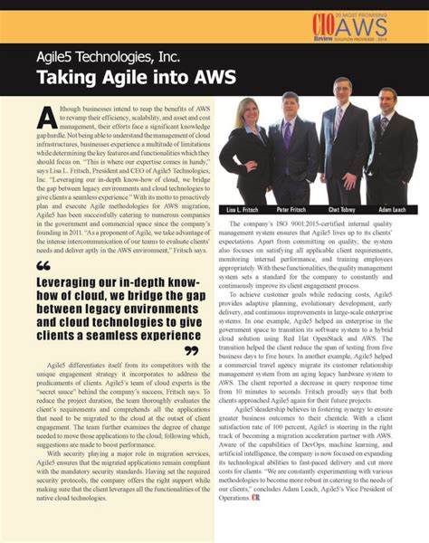Agile5 Technologiesagile5 Selected Among 20 Most Promising Aws Solution Providers For 2018 Agile5 Agile5 Technologiesagile5 Selected Among 20 Most Promising Aws Solution Providers For 2018 Agile5