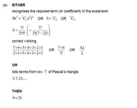 IB Math Analysis Approaches Questionbank Topic SL The Binomial Theorem SL Paper