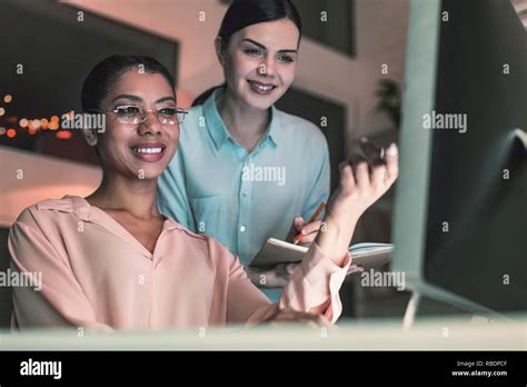 Plan Discussion Amazing Assistant Keeping Smile On Her Face While