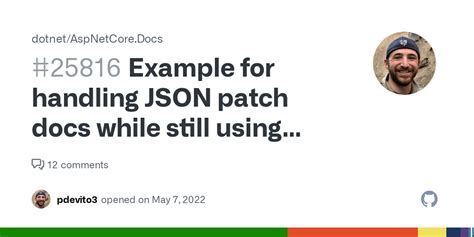Example For Handling Json Patch Docs While Still Using System Text Json Does Not Work · Issue