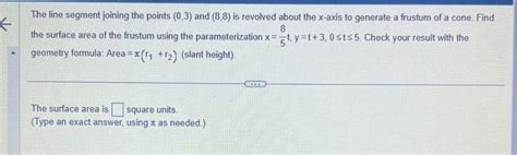 Solved The Line Segment Joining The Points 03 And 88