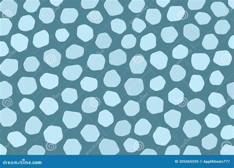 Abstract Voronoi Texture Design Seamless Vector Mosaic Pattern Blue Irregular Cells Background