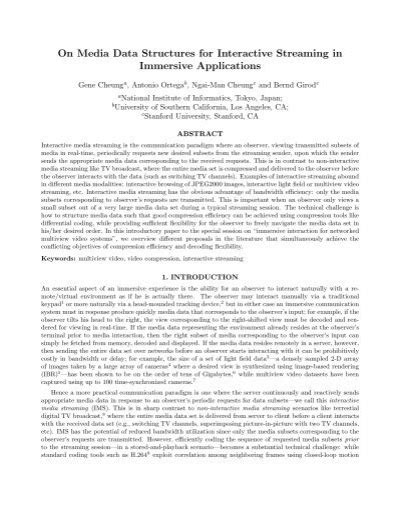 On Media Data Structures For Interactive Streaming In Immersive