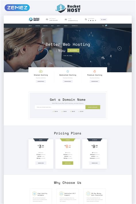 Hosting Templates Archives Zemez Html