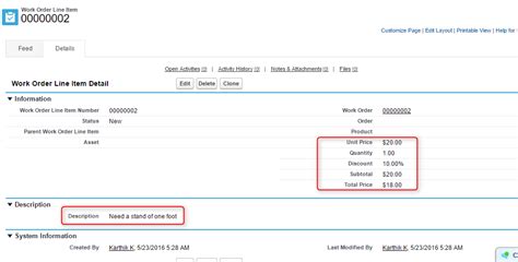 Work Orders And Work Order Line Items In Salesforce