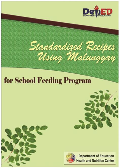 Deped School Based Feeding Program Recipes Teacherph