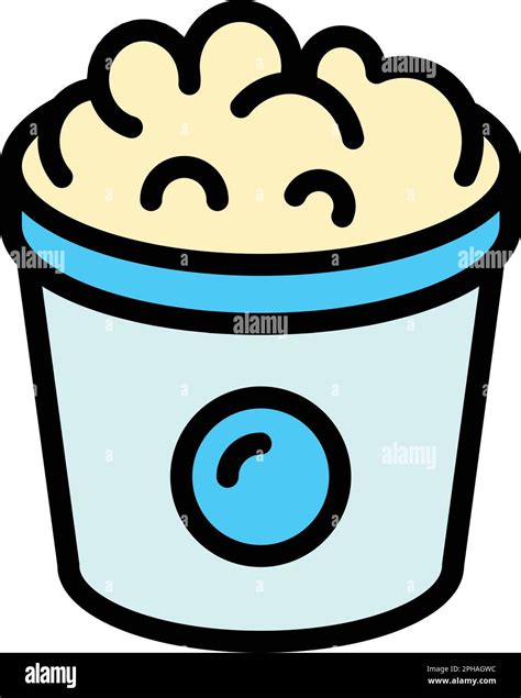 Popcorn Box Icon Outline Popcorn Box Vector Icon For Web Design Isolated On White Background