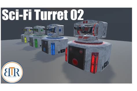 Sci Fi Turret02 3d Sci Fi Unity Asset Store