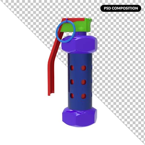 Premium Psd Flash Bang Isolated 3d Rendering
