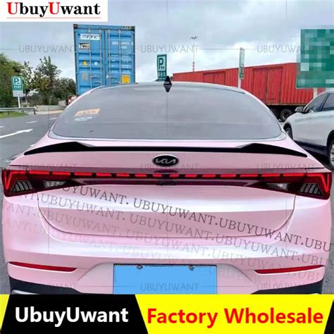 Abs 플라스틱 고품질 트렁크 부트 스포일러 윙 기아 옵티마 K5 Dl3 2020 2021 립 광택 카본 블랙 컬러 스포일러 신제품 Aliexpress