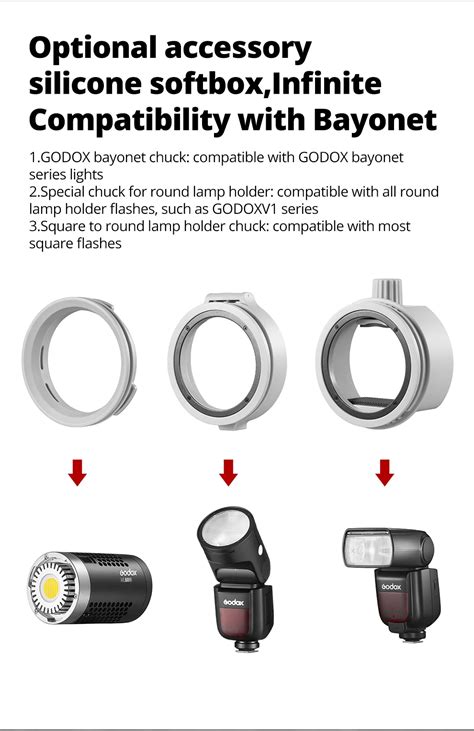 Godox ML CD15 Silicone Diffuser Ball Gel Dome Kit Soft Box For ML30 ML60 V1 V850III V860III