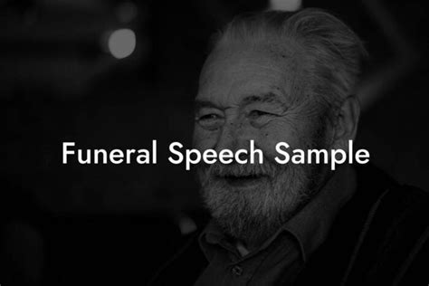 Funeral Speech Sample Eulogy Assistant