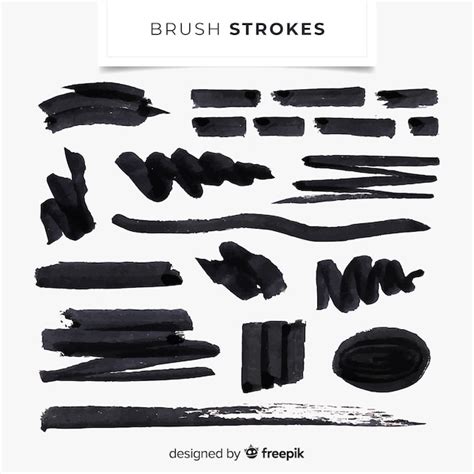 그런 지 브러쉬 모음 무료 벡터