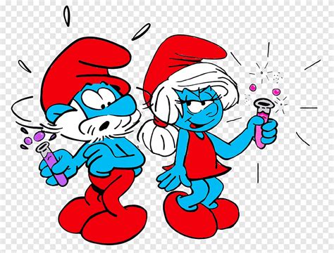 Papa Smurf And Smurfette