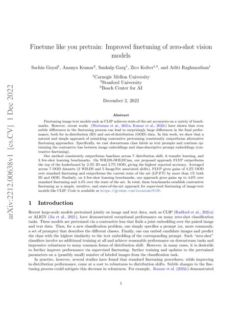 Finetune Like You Pretrain Improved Finetuning Of Zero Shot Vision