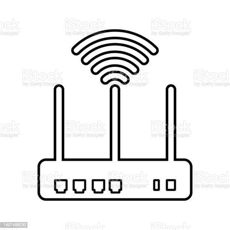 인터넷 라우터 와이파이 무선 개요 아이콘 라인 아트 벡터 0명에 대한 스톡 벡터 아트 및 기타 이미지 0명 게이트 데이터 Istock