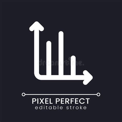 Infochart Pixel Perfect White Linear Ui Icon For Dark Theme Stock Illustration Illustration Of