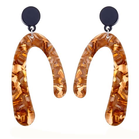 欧美个性时尚长款夸张大圈圈亚克力气质潮人圆环耳环耳坠耳饰品女 虎窝淘