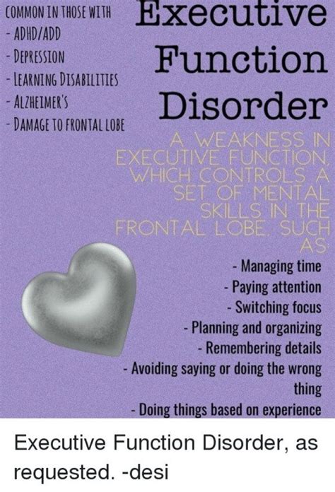 Executive Function Disorder Media Chomp Executive Functioning