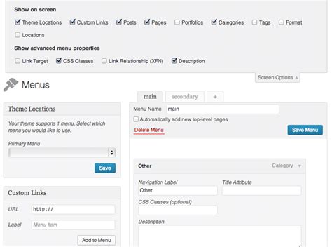 Add Wordpress Meta Box To Menu Admin Page Stack Overflow