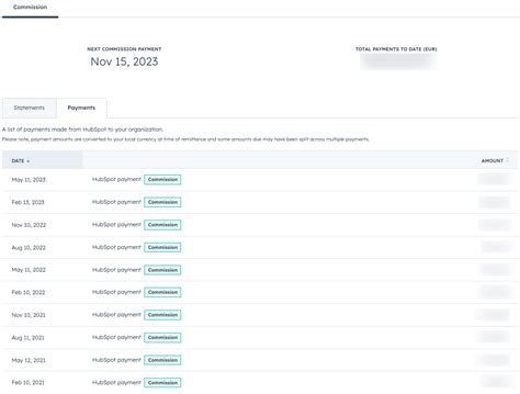 review your commission payments