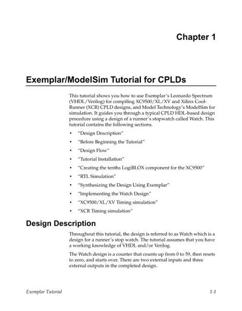 Xilinx Exemplarmodelsim Tutorial For Cplds