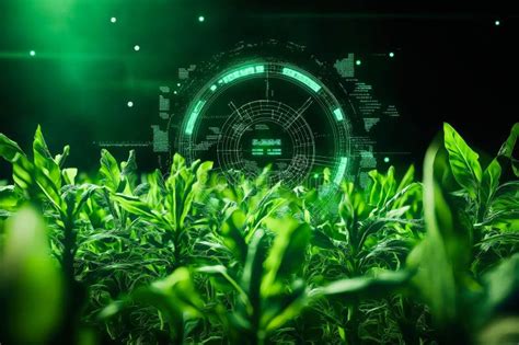 ai data analysis icons enhancing efficiency in futuristic agriculture