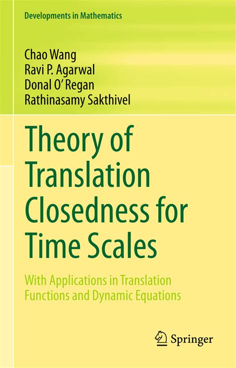 Pdf Analysis Of Dynamical System Models On Translation Time Scales