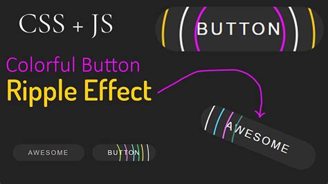 Colorful Button Ripple Effects Javascript Youtube