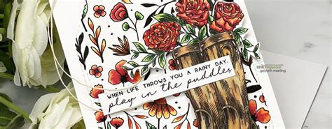 Copic Markers With Variegated Coloring Floral Card Unity Blog