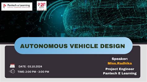 Free Webinar Autonomous Vehicle Design Pantechelearning Youtube
