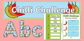 Chilli Challenge Display Pack Professor Feito Twinkl